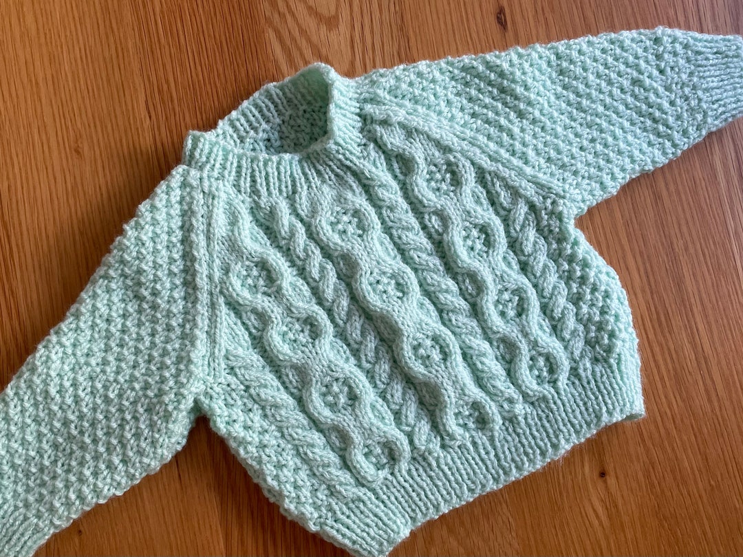 Baby Aran Style Jumper - Etsy