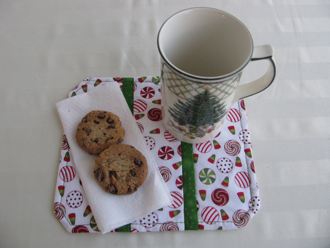 PEPPERMINT Mug Rug - Etsy