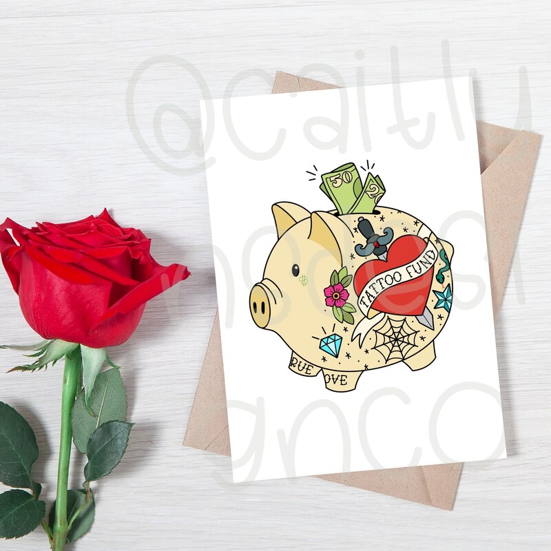 Tattoo Card Money Holder - Etsy