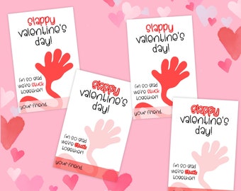 Sticky Hand Funny Printable Valentine Slappy Valentines Day Kids School ...