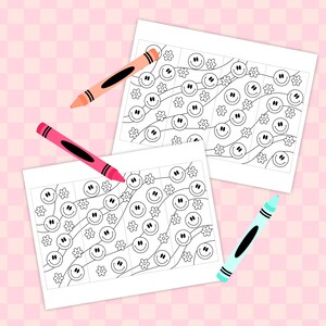 Retro Smiley Bookmarks | DIY | Coloring Page | Back to School Printable ...