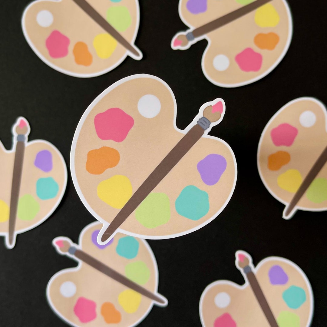 Paint Palette Sticker | Paint Pallet | Laptop Sticker | Water Bottle ...