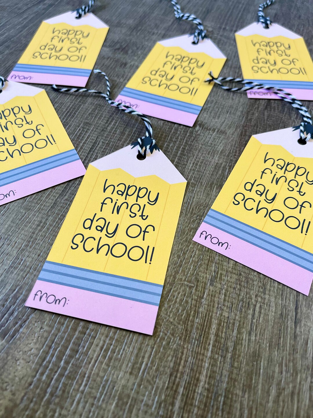 Happy First Day Pencil Gift Tag- Back to School | Back to School ...