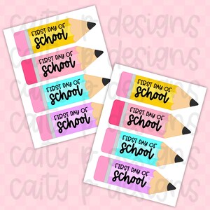 First Day of School Pencil Pennant Flag | Back to School Printable - Etsy