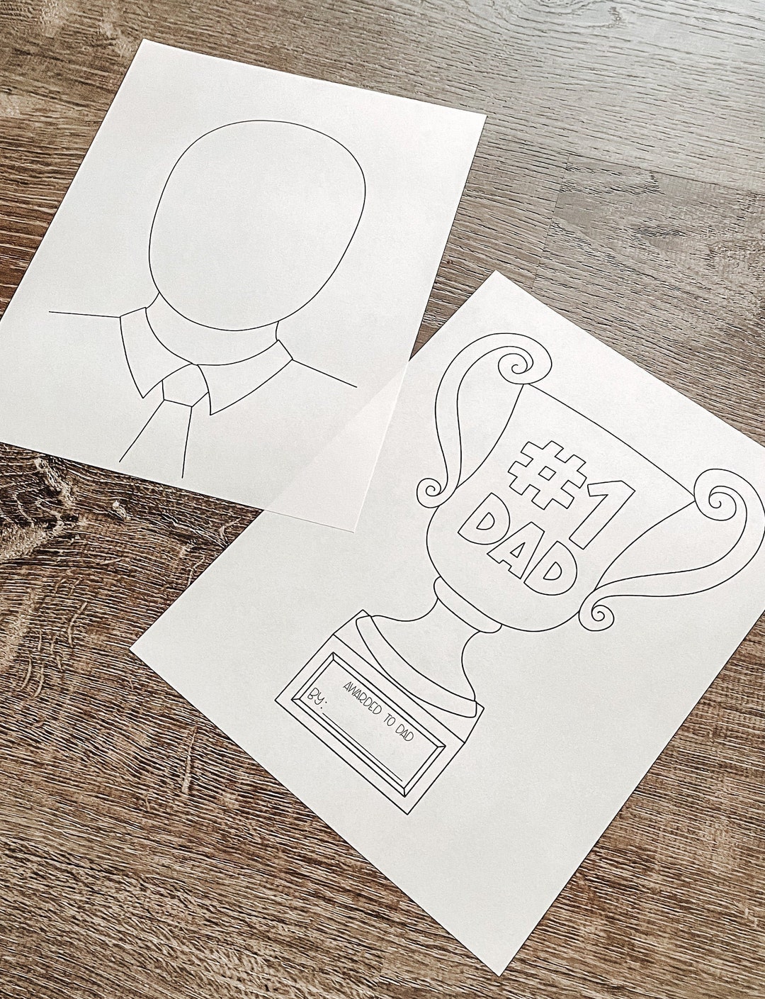 Number 1 Dad | Fathers Day Card | Printable | Activity | Kids Activity ...