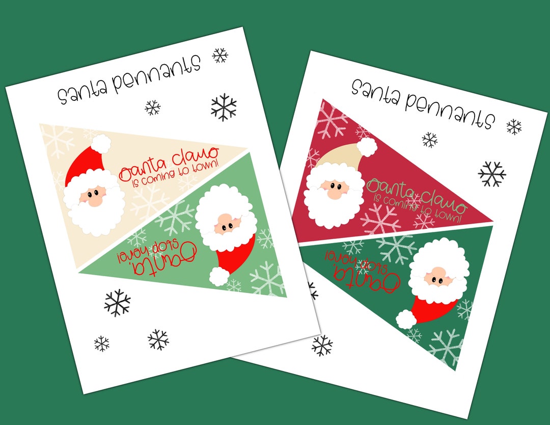 Santa Pennants- Red | Winter Activity | Kids Activity | Christmas ...