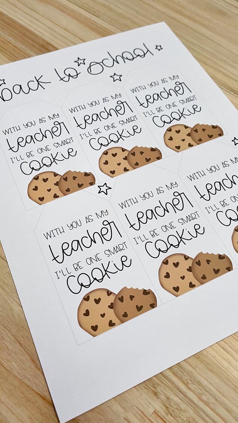 With You as My Teacher I'll Be One Smart Cookie- Back to School | Back ...