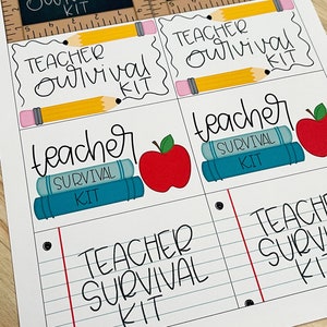 Teacher Survival Kit- Back to School | Back to School Printable - Etsy