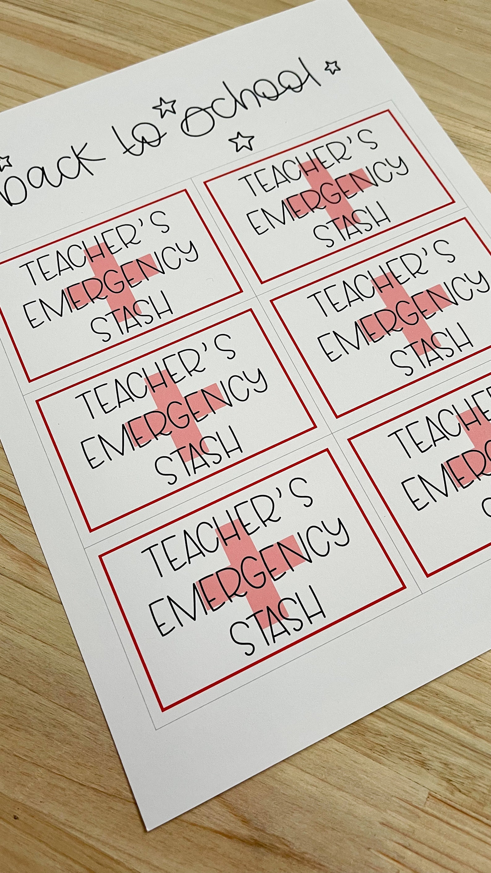 Teacher Emergency Stash Back to School Back to School Printable - Etsy