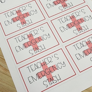 Teacher Emergency Stash- Back to School | Back to School Printable - Etsy