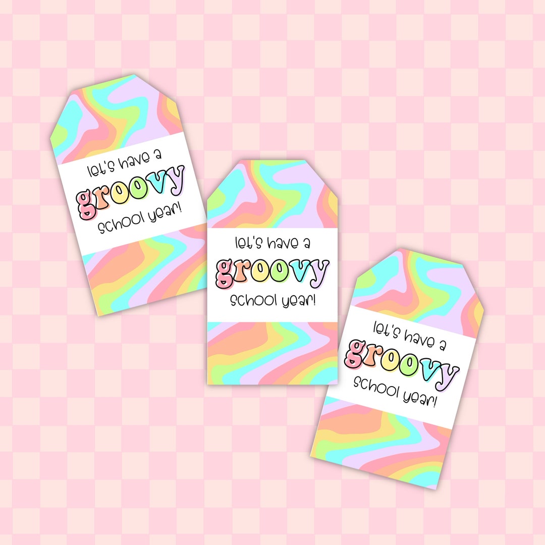 Groovy School Year Tags- Back to School | Back to School Printable - Etsy