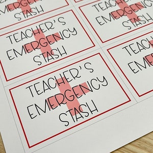 Teacher Emergency Stash- Back to School | Back to School Printable - Etsy