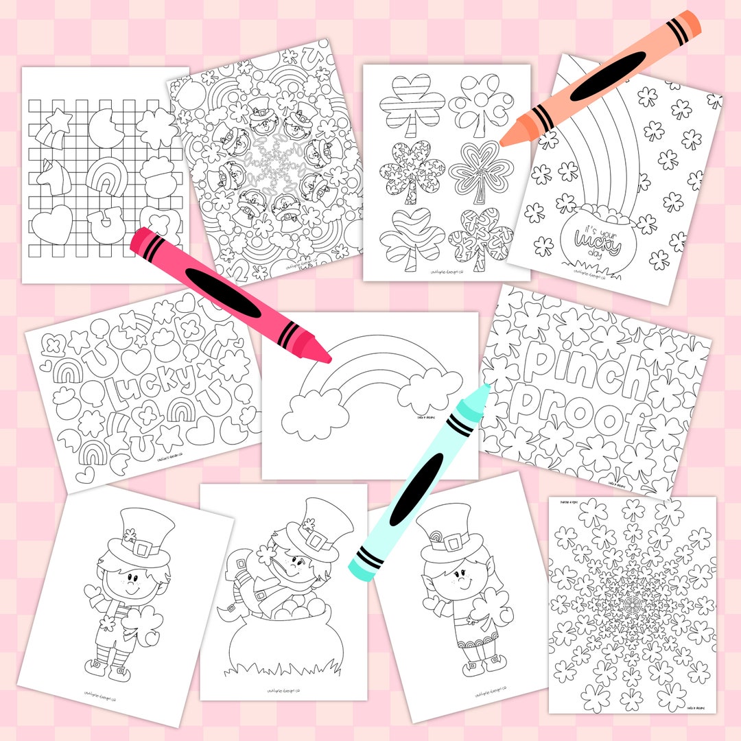 St. Patrick's Day Coloring Pages | iPad Coloring Pages | Digital ...