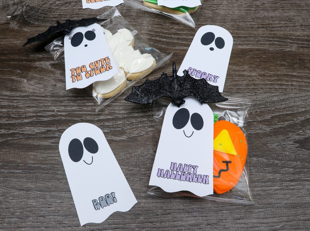Ghost Gift Tags- Grey/orange/purple | Halloween Activity | Halloween ...