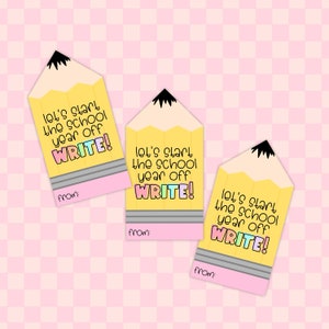Start the Year off WRITE Tags- Back to School | Back to School ...