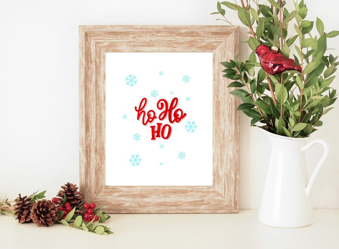 Ho Ho Ho Printable | Christmas Printable | Christmas Decor - Etsy