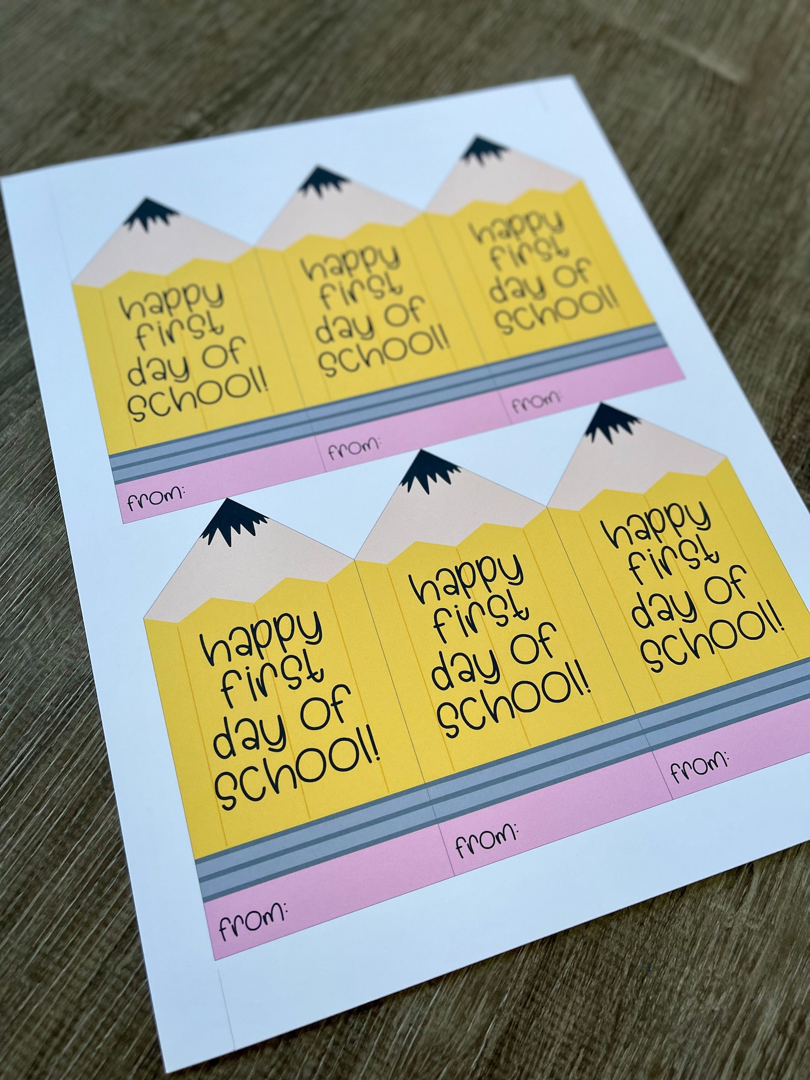 Happy First Day Pencil Gift Tag- Back to School | Back to School ...