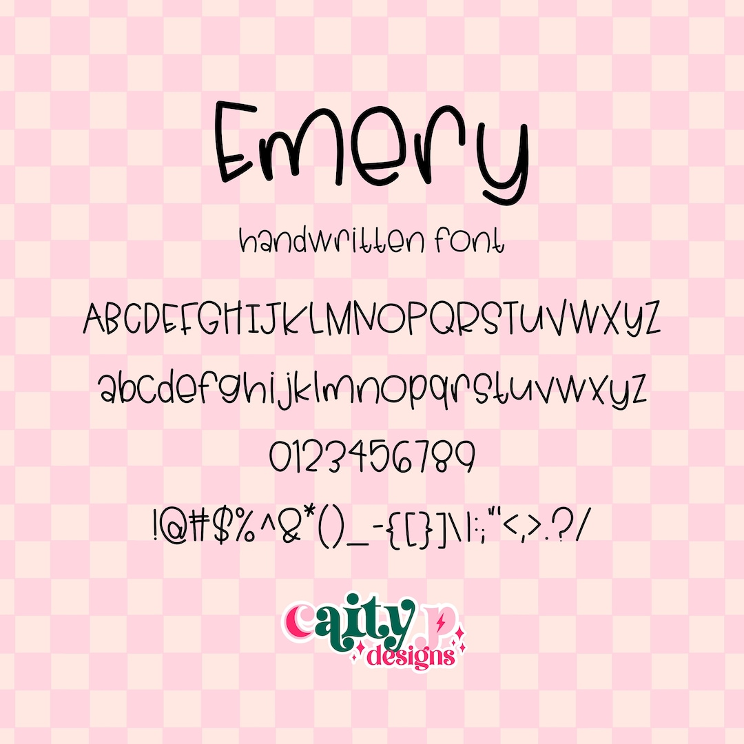 Emery | Handwritten Font | Handlettered Font | Fonts - Etsy