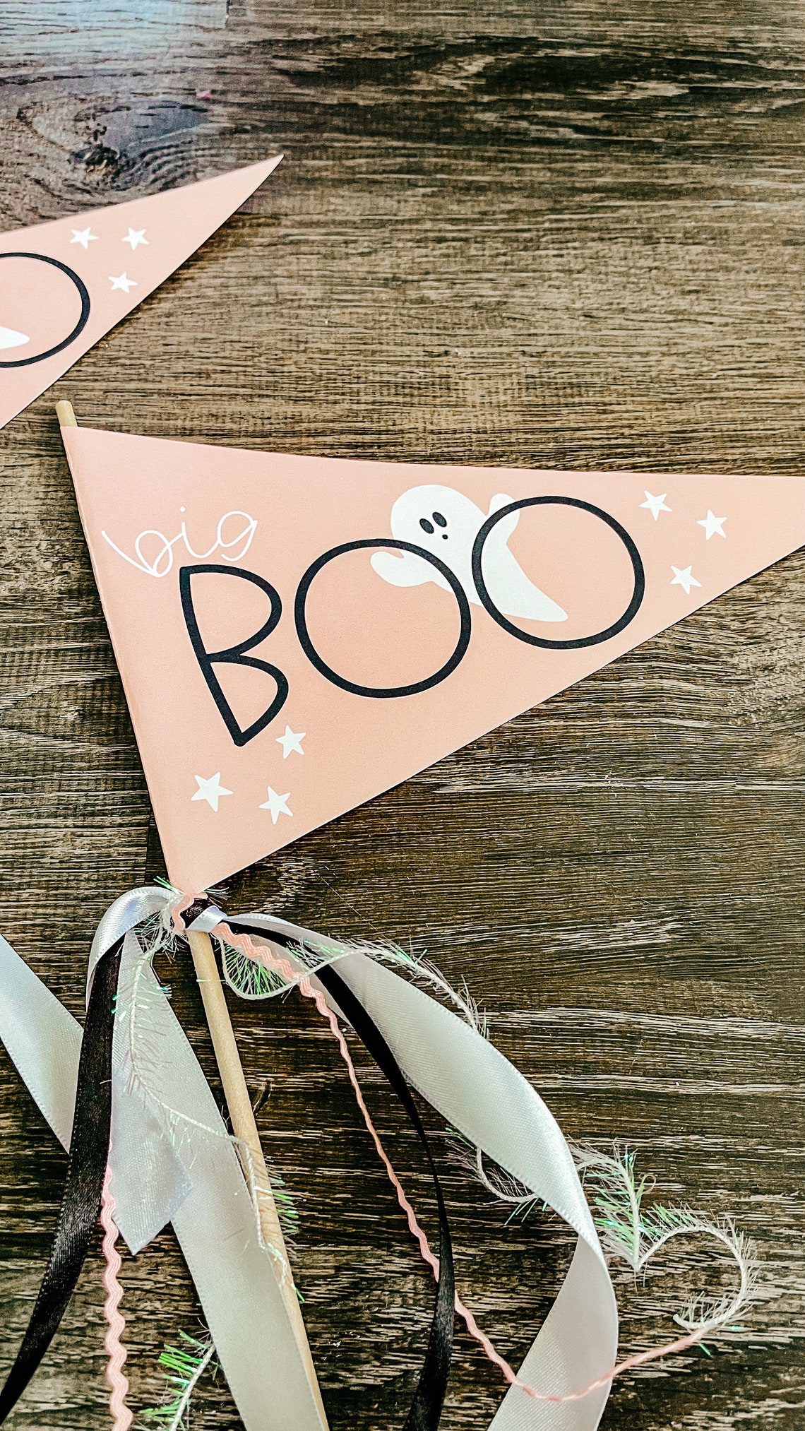 Halloween Pennants Big Boo Little Boo Pink please Read - Etsy