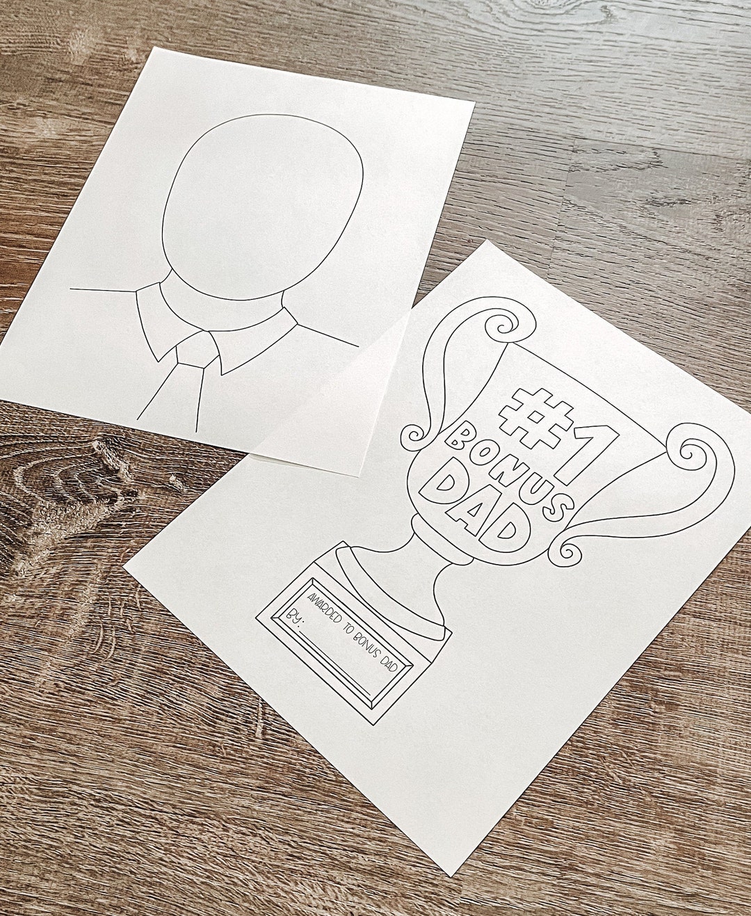 Number 1 Bonus Dad | Fathers Day Card | Printable | Activity | Kids ...