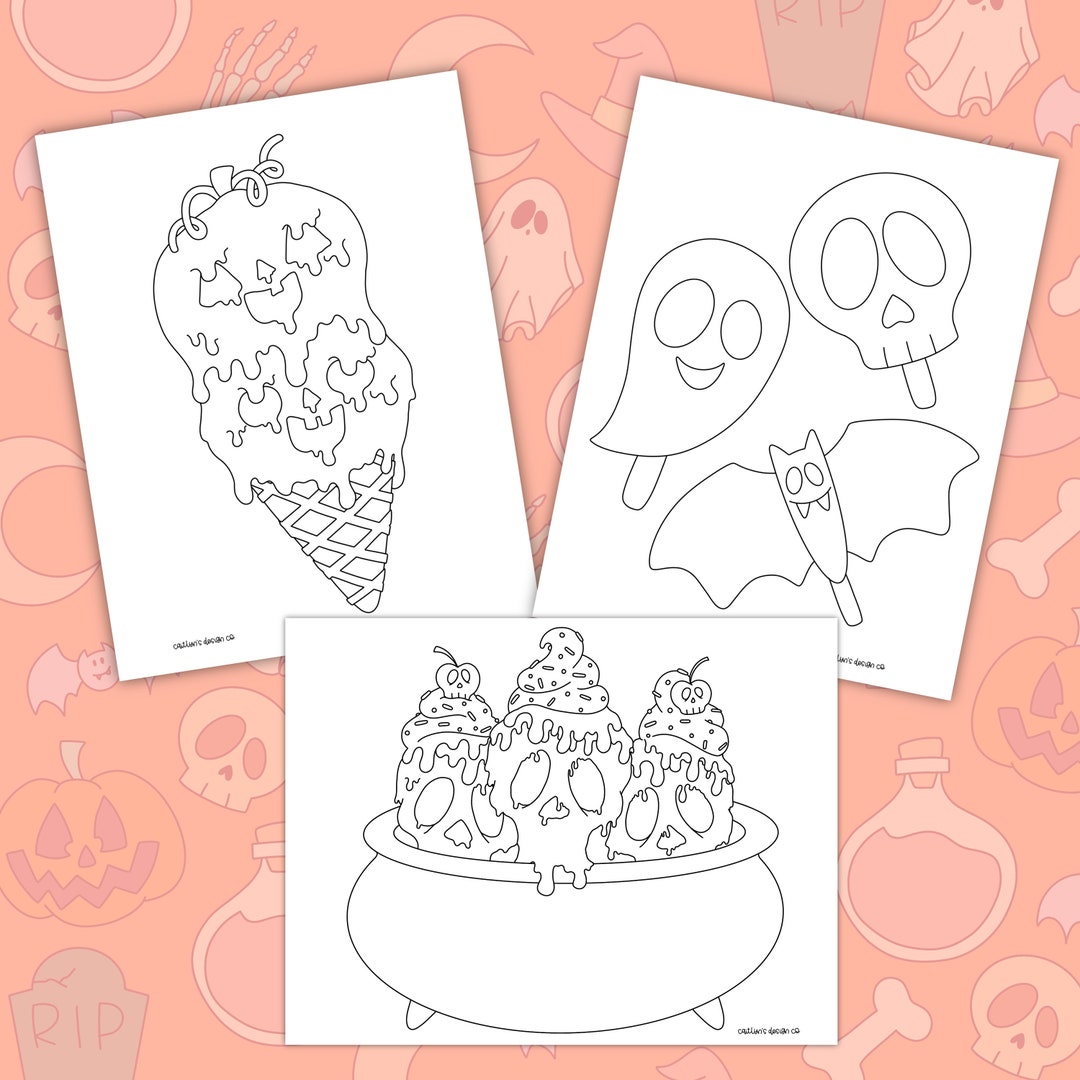 I SCREAM Halloween Coloring Pages (and Digital Coloring Pages ...