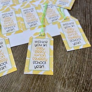 Easy Peasy School Year | Back to School Teacher Tags | Back to School ...