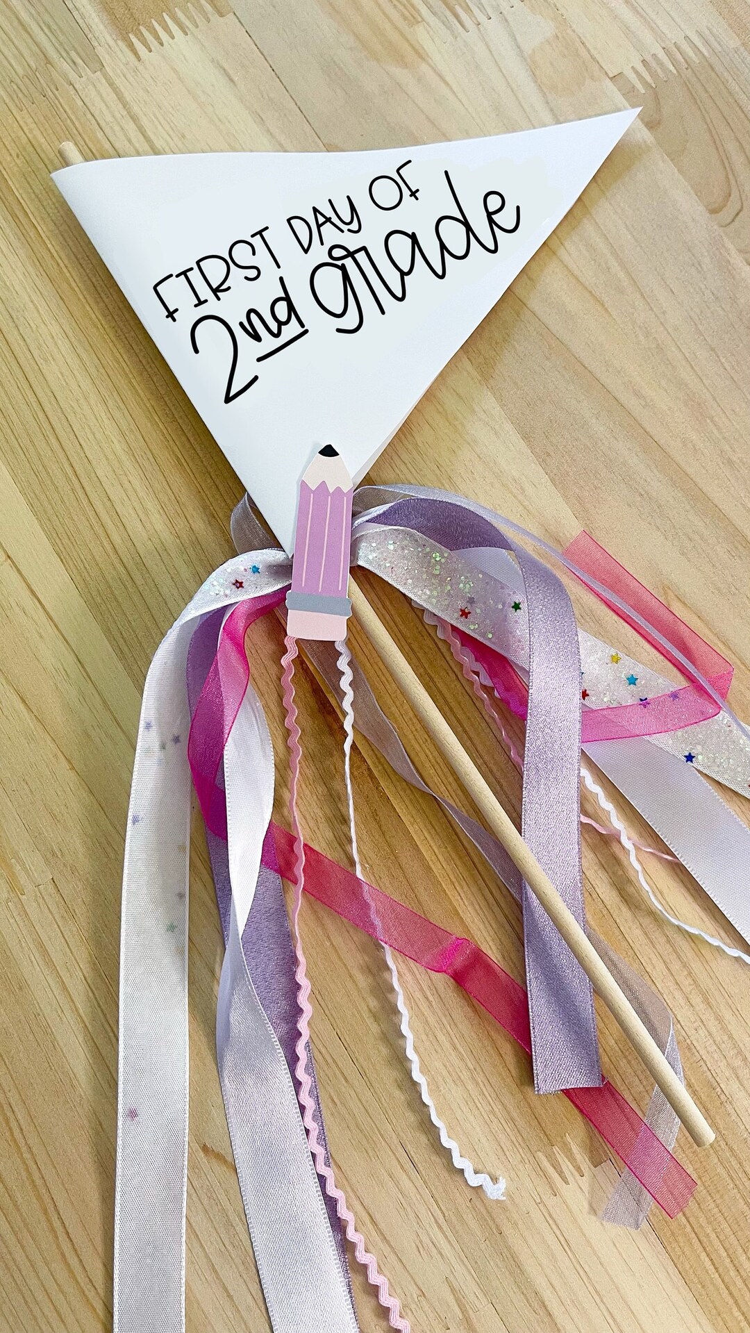 First Day of 2nd Grade Pennant Flag | Back to School Printable - Etsy