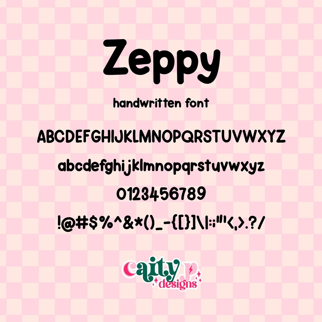 Zeppy | Handwritten Font | Handlettered Font | Fonts - Etsy