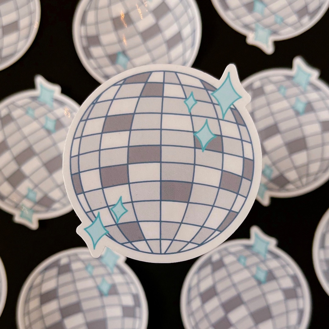 Disco Ball Sticker | Sparkling Disco Ball | Laptop Sticker | Water ...