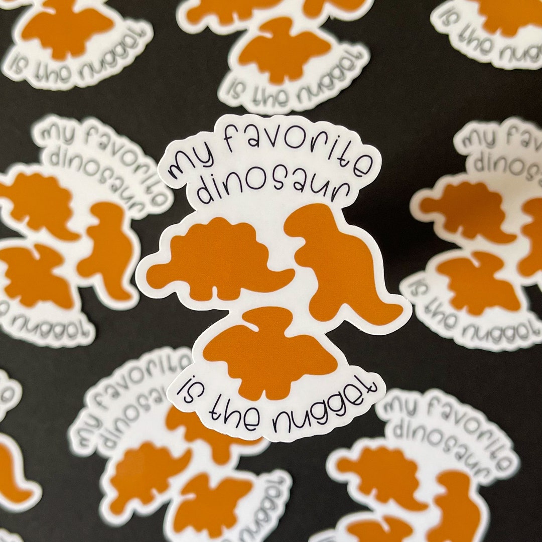 Dino Nugget Sticker | Dinosaurs | Laptop Sticker | Water Bottle Sticker ...