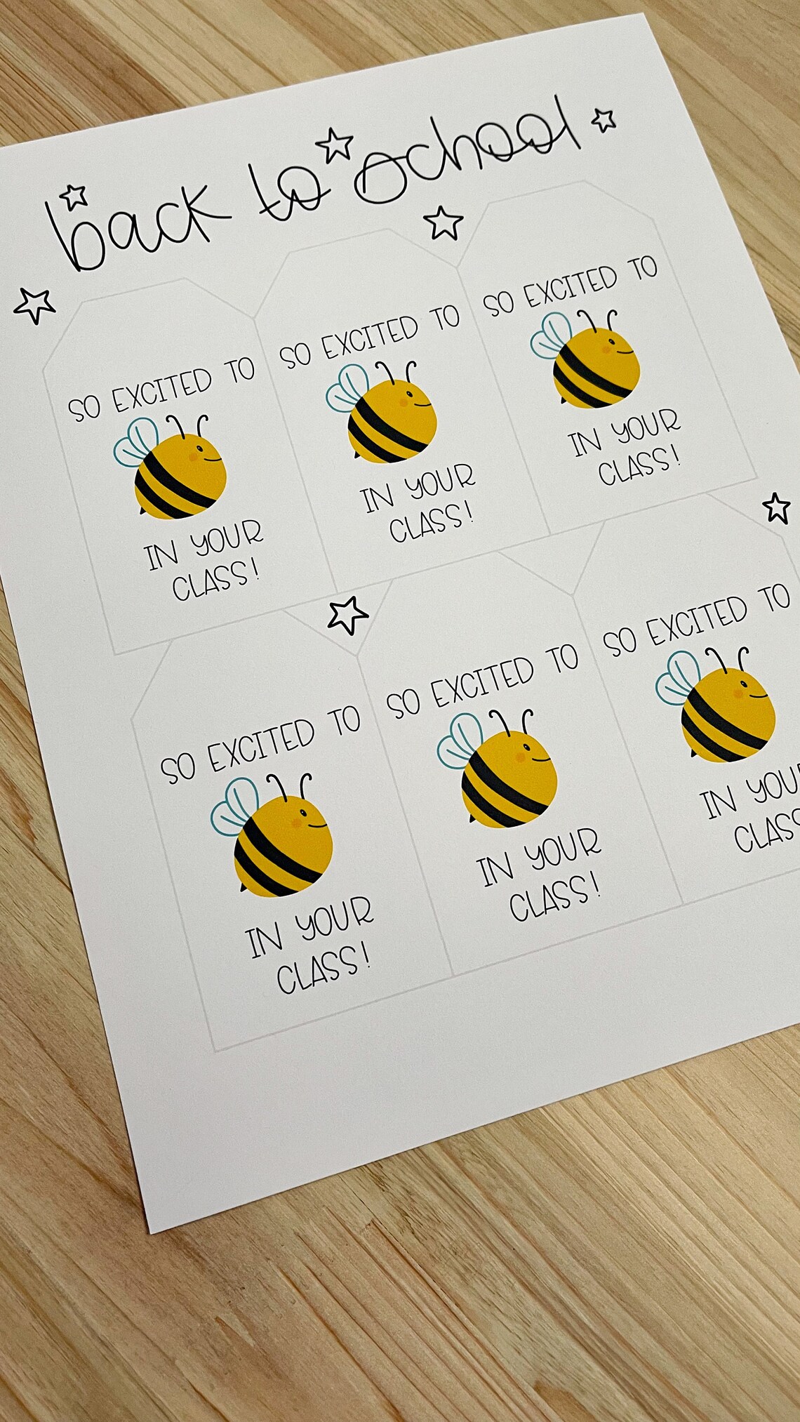 Bee in Your Class- Back to School | Back to School Printable - Etsy