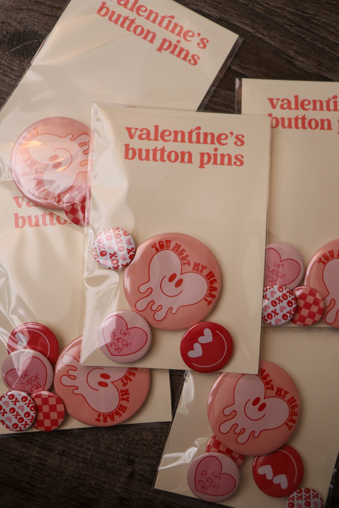 Valentines Day Button Pins - Etsy