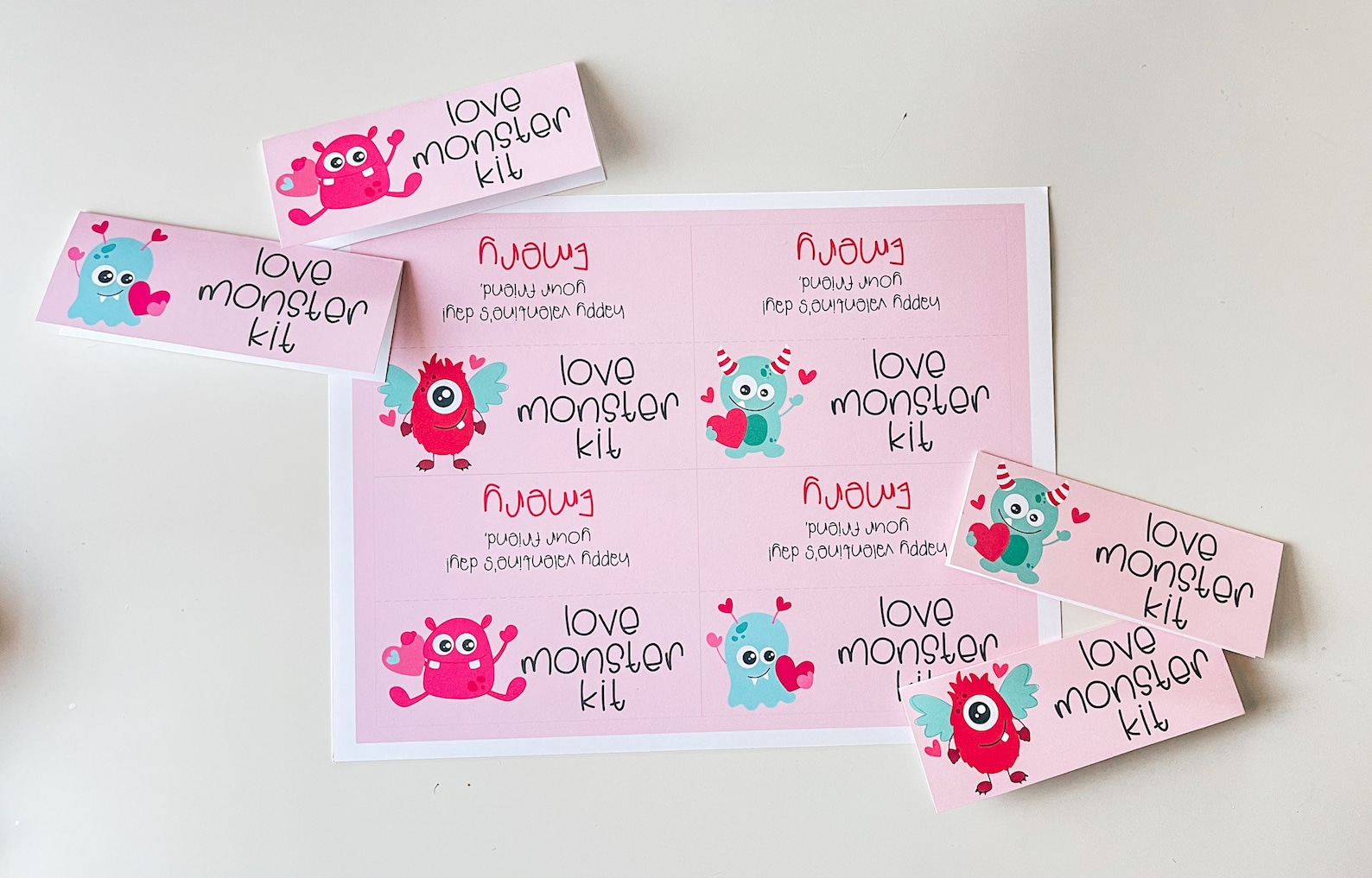 Love Monster Playdoh Valentines Cards Valentines Day Cards Classroom ...