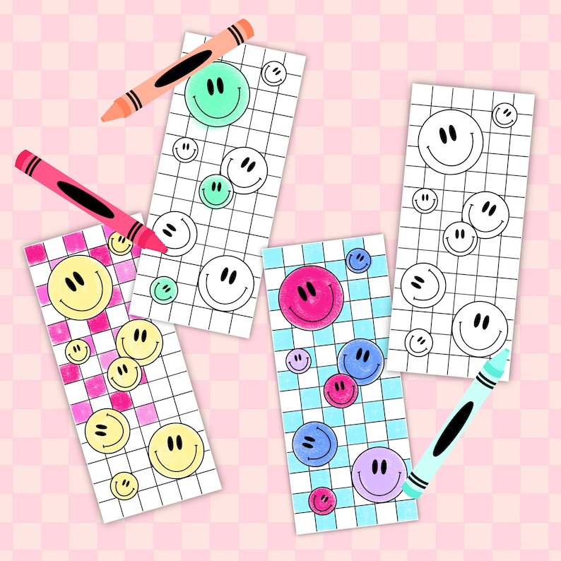 Checkered Smiley Bookmarks | DIY | Coloring Page | Back to School ...