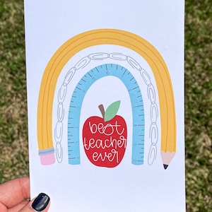 Teacher Rainbow | Teacher Appreciation Printable Card | Teacher ...