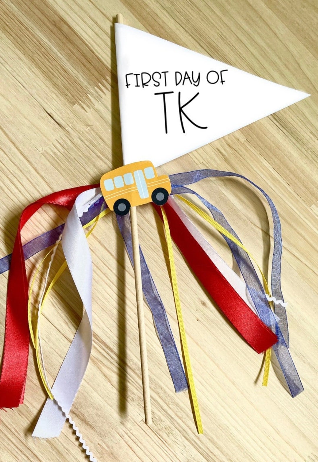 First Day of TK Pennant Flag | Back to School Printable - Etsy