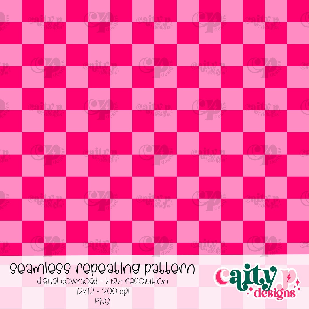 Pink Checkered | Checkerboard | Seamless Pattern - Etsy