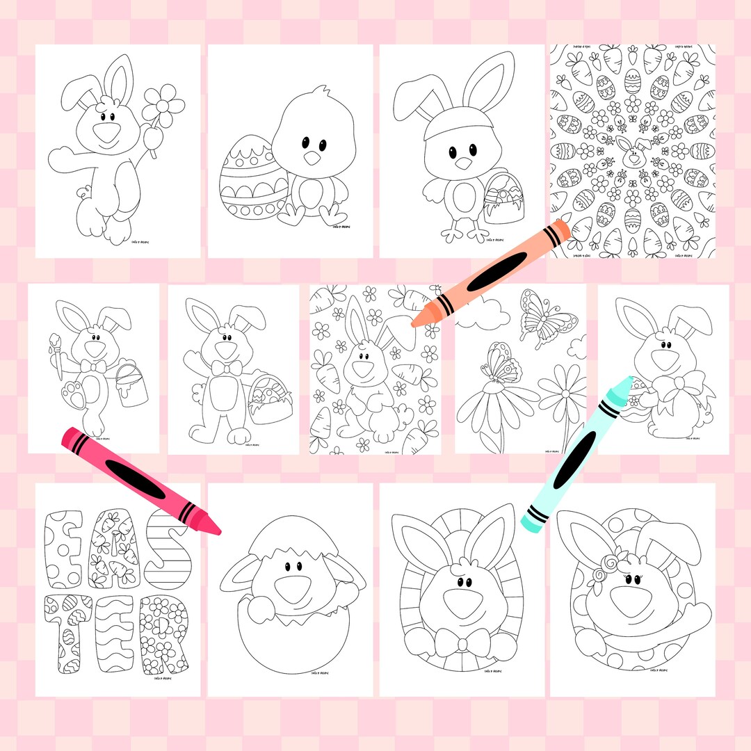 Easter Coloring Pages Bundle | Easter Activity | Kids Activity | Kids ...