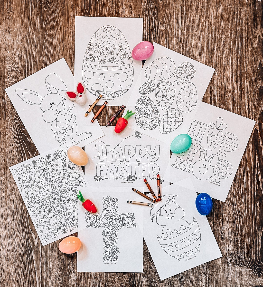 Easter Coloring Pages + iPad Coloring Pages | Easter Activity | Kids ...