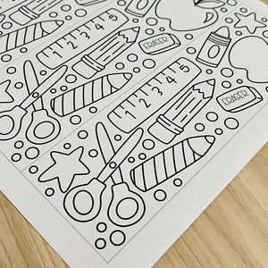 School Bookmarks to Color | Back to School Printable - Etsy