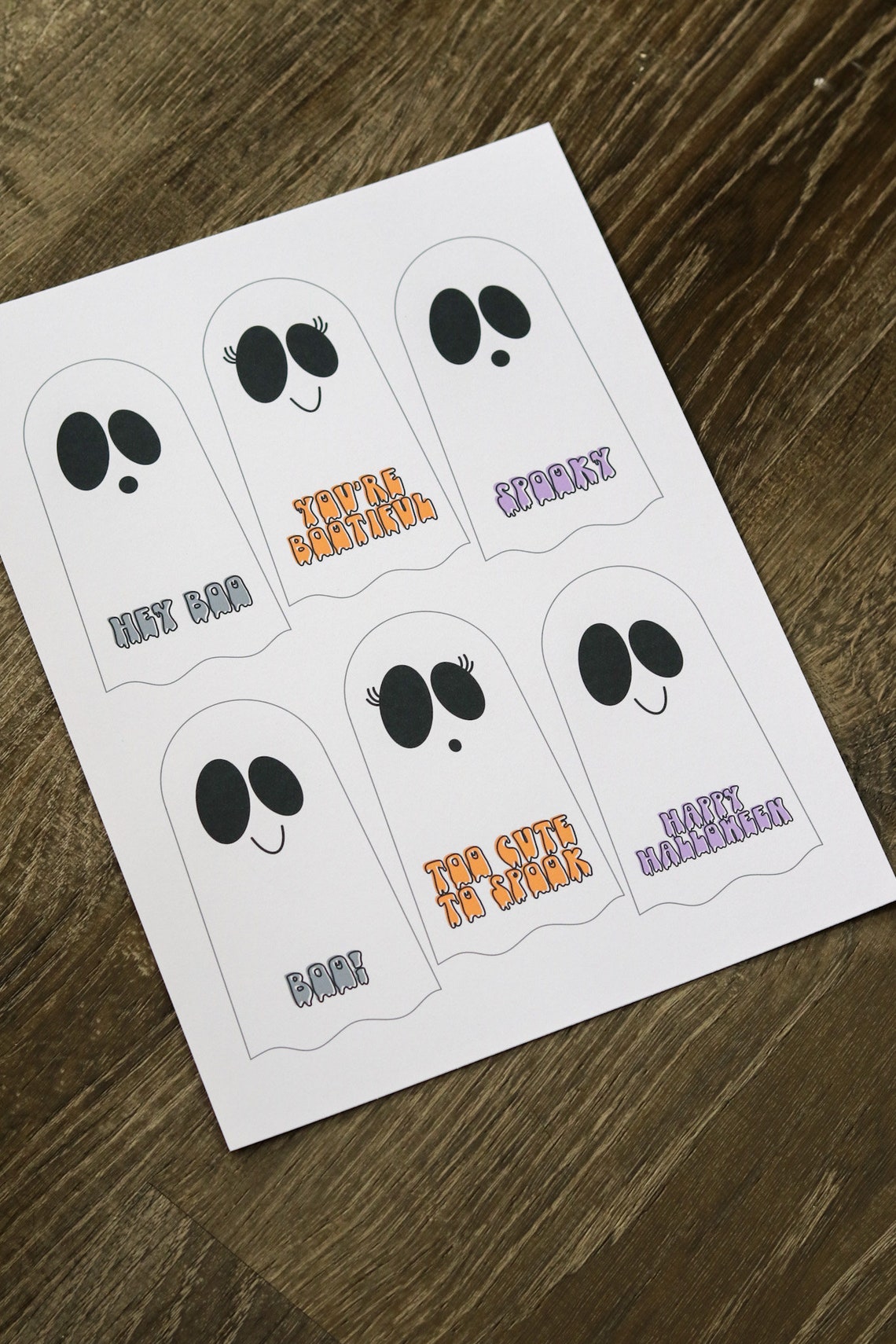 Ghost Gift Tags- Grey/orange/purple | Halloween Activity | Halloween ...