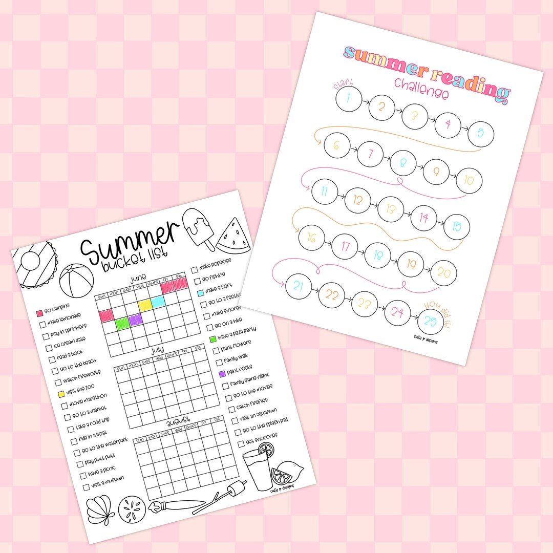 Summer Reading Challenge + Bucket List Bundle | Summer Activity | Kids ...