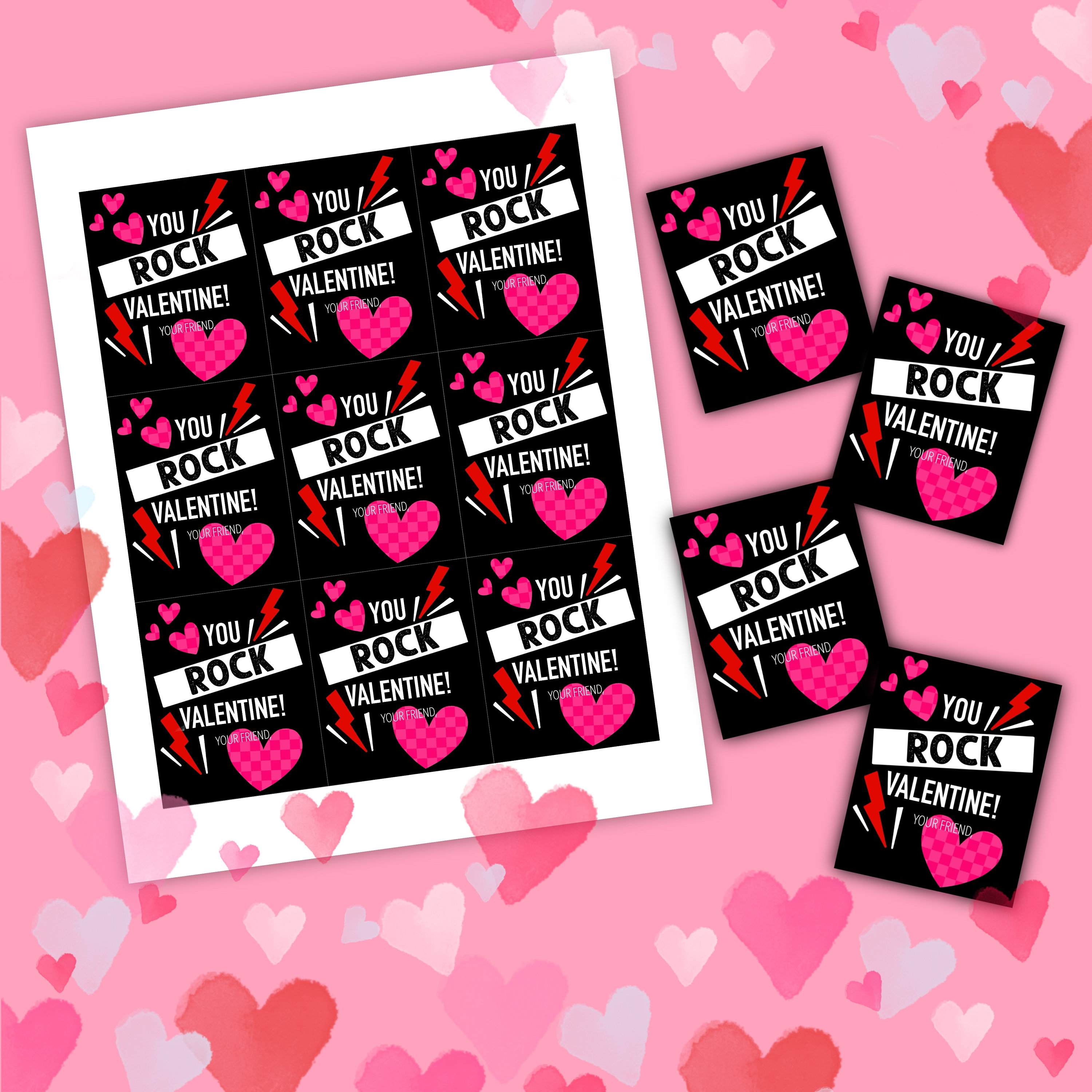 You Rock Valentines | Rock N Roll Theme Valentine | Valentines Day ...