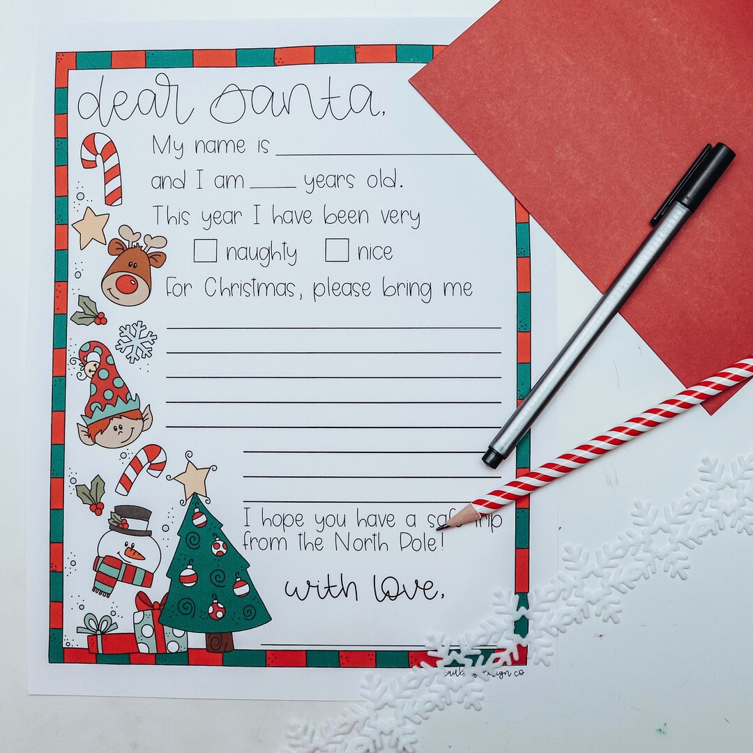 NEW Letter to Santa | Winter Activity | Kids Activity | Christmas ...