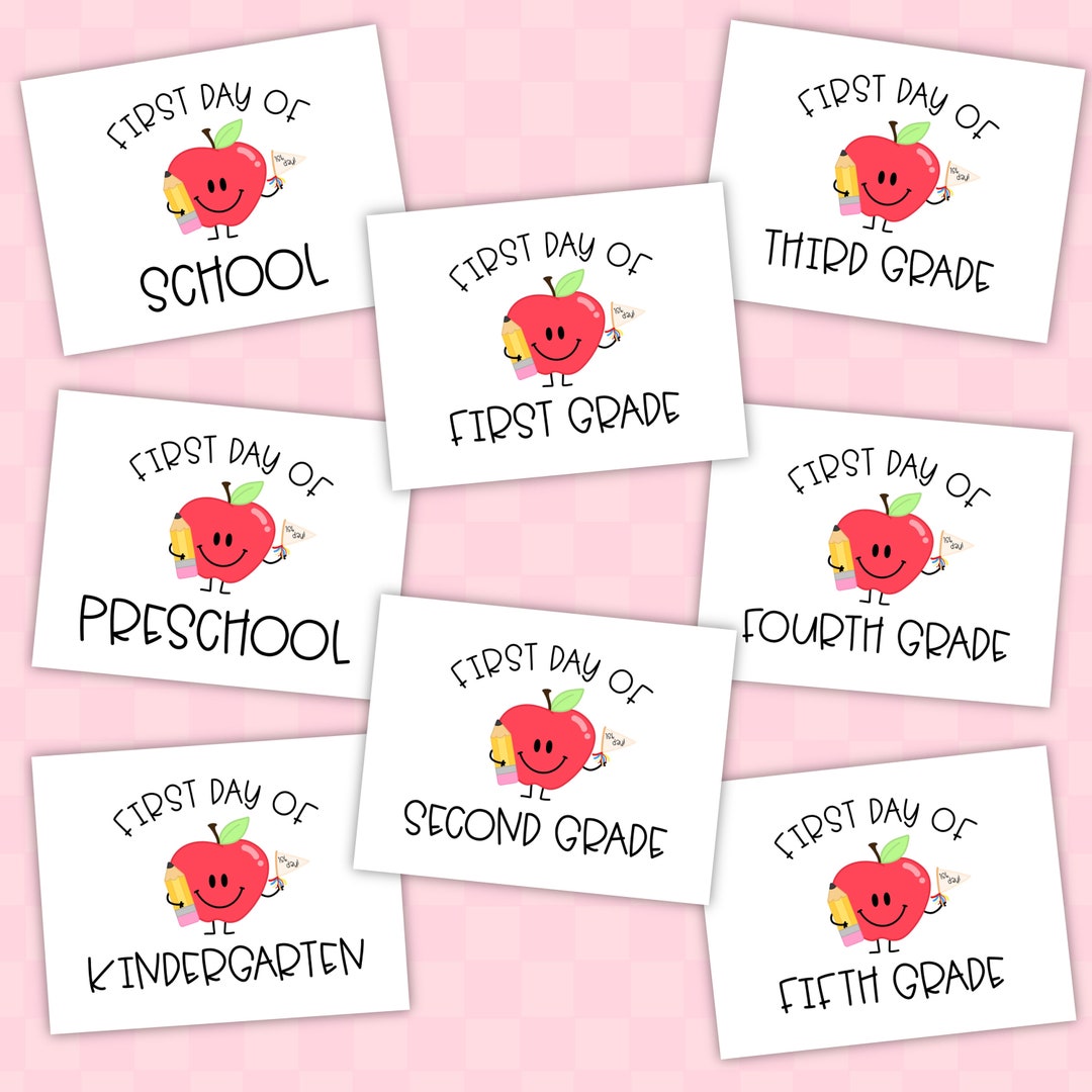 First Day of School Sign- First Day Pics, Back to School, Photo Op ...