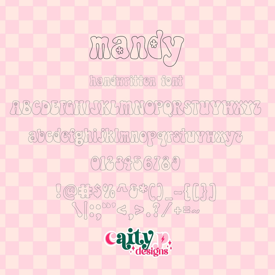 Mandy | Handwritten Font | Handlettered Font | Retro Fonts - Etsy