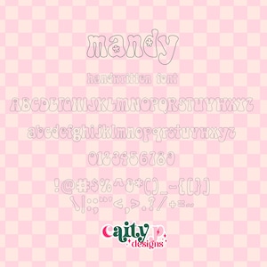 Mandy | Handwritten Font | Handlettered Font | Retro Fonts - Etsy