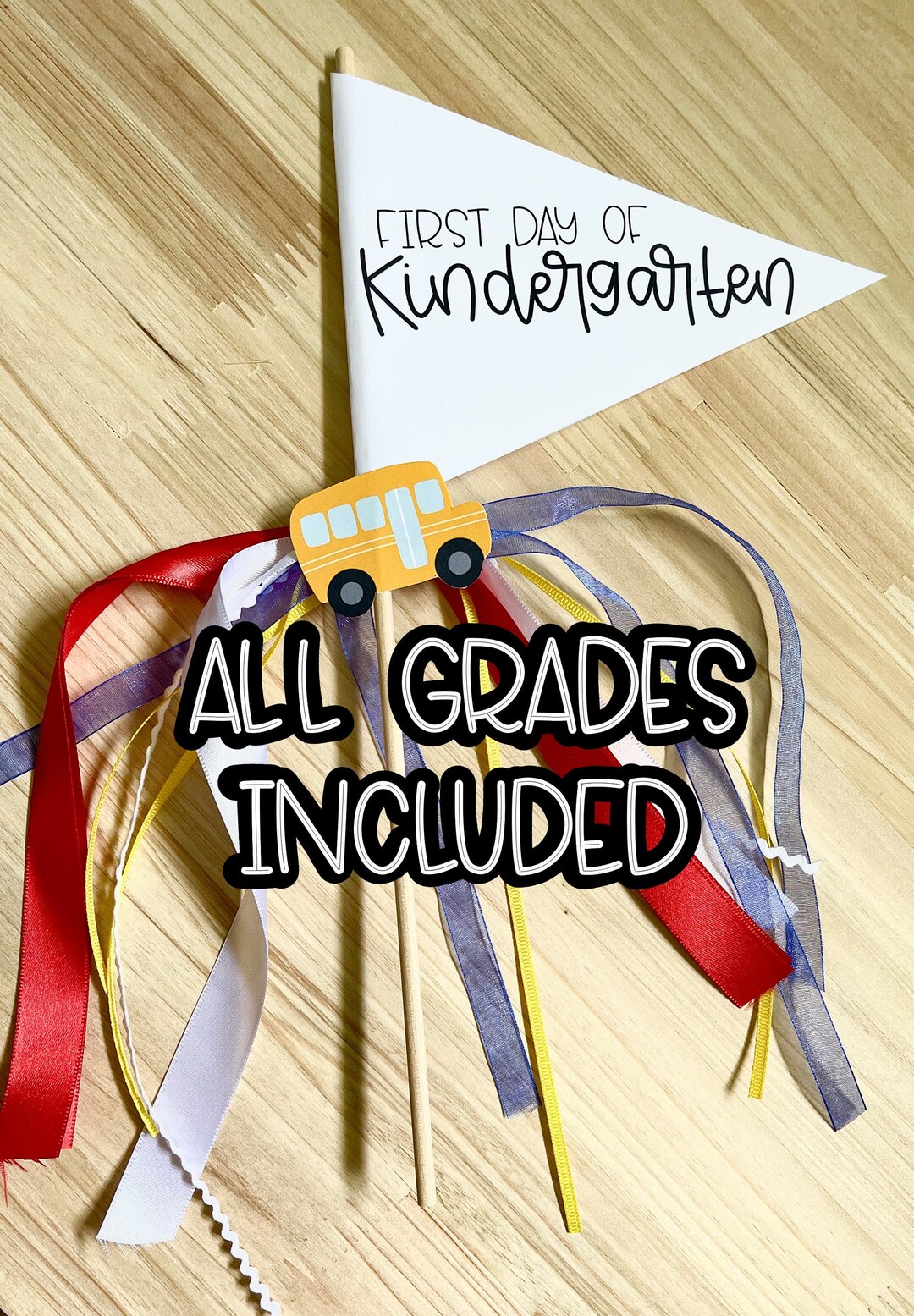First Day of School Pennant Flags- ALL GRADES INDLUDED + Extras | Back ...