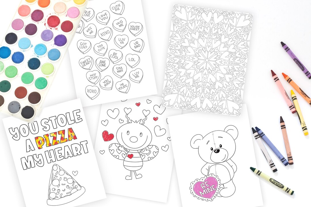 Valentines Day Coloring Pages| Valentines Activity | Valentines ...