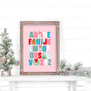Christmas Abc's Printable| Christmas Printable | Christmas Decor - Etsy
